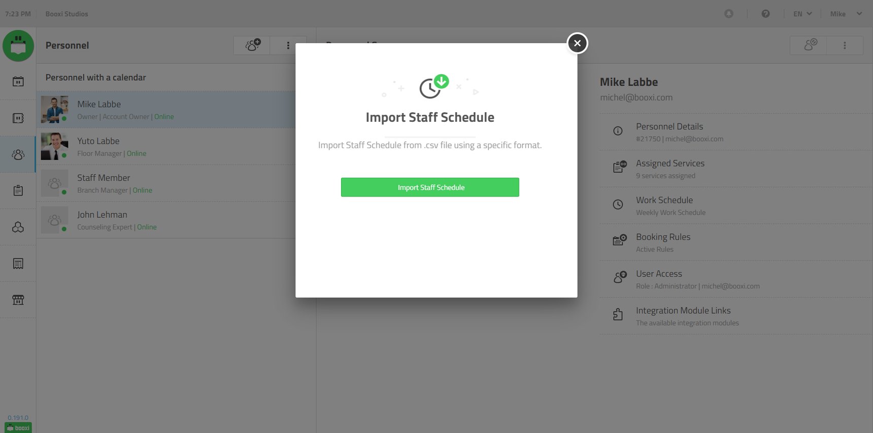 How to Import Staff Schedules in Booxi